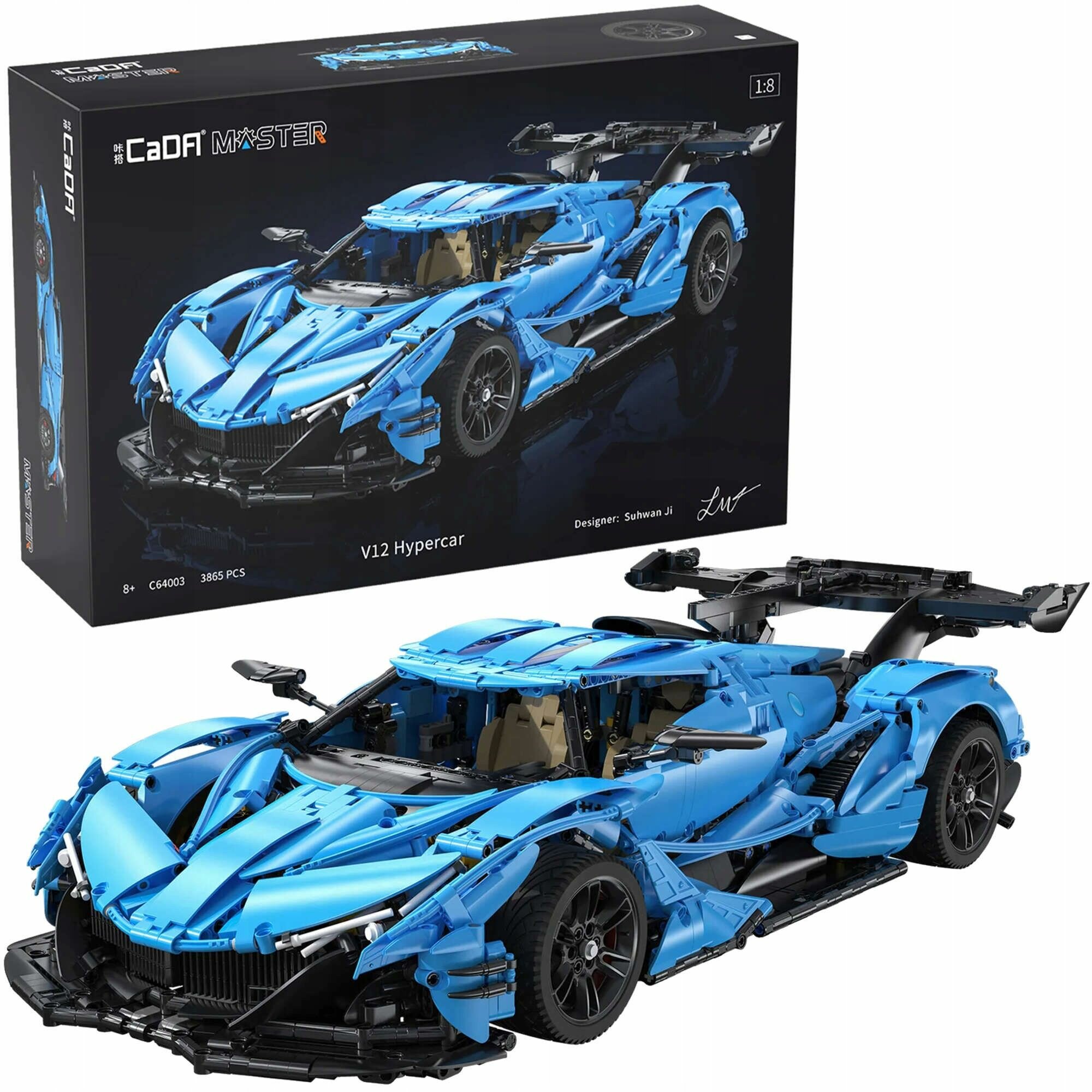 Конструктор CaDa - Racer Car V12 60см - Спортивный гоночный автомобиль 3865 элементов - Када C64003W