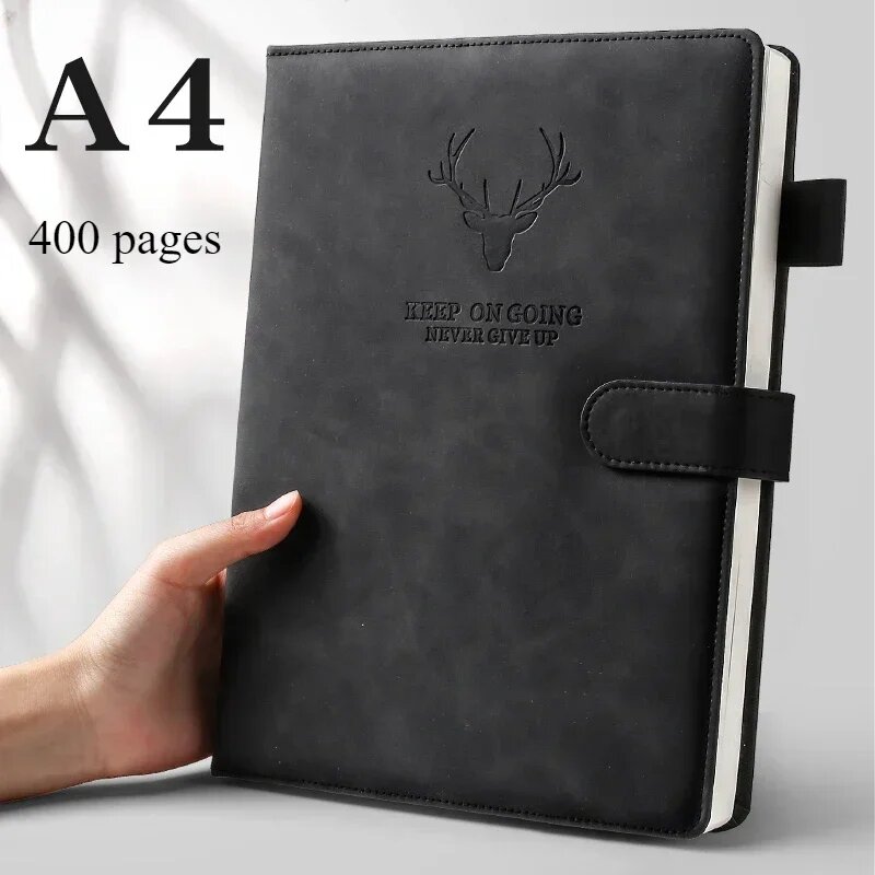 Блокнот А4 из кожи Classic Black