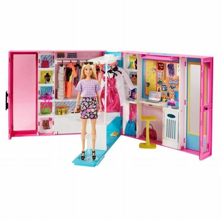 Игровой набор Barbie Fashionistas - Гардероб мечты для одежды Барби GBK10