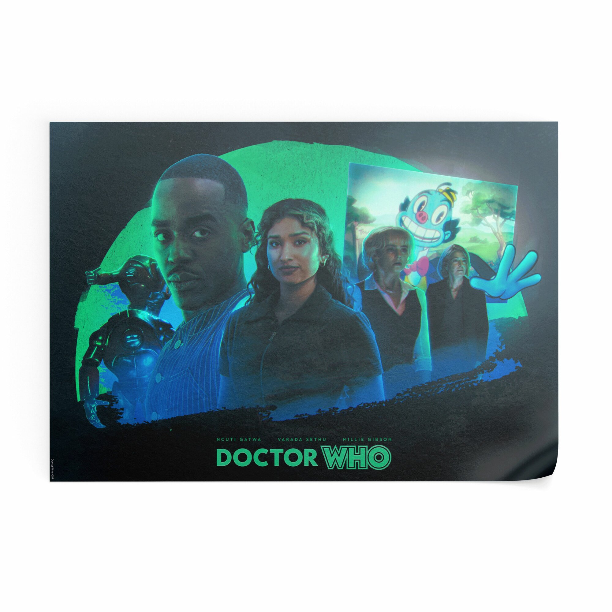 Постер Доктор Кто / Doctor Who, Пятнадцатый Доктор, Шути Гатва, по мотиву культового сериала, А3 (420х297 мм), Постер Плакат