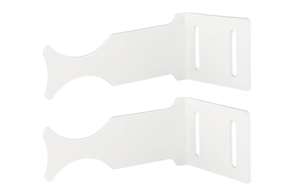 Кронштейны для радиатора PROFACTOR PF RBA 600 угловые пара 113 мм из оцинкованной стали, окрашенные эпоксидной эмалью белого цвета