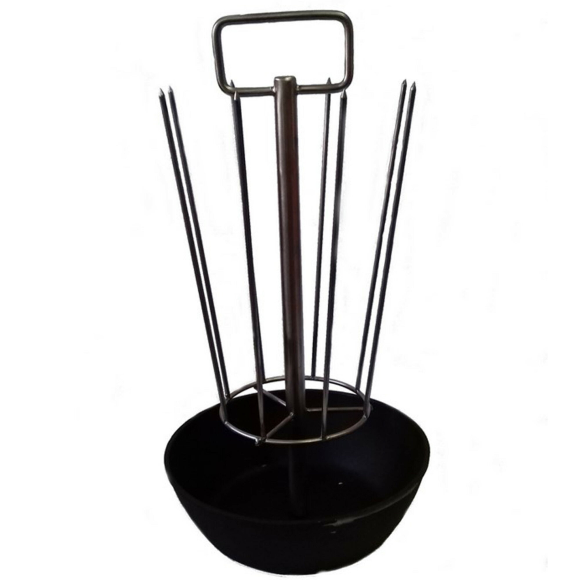 Тритон Ш-Гриль, диаметр 29 см, высота 51 см, с чугунной сковородкой, для приготовления пищи в дровяном, электрическом тандыре, нержавеющая сталь, серый чугун