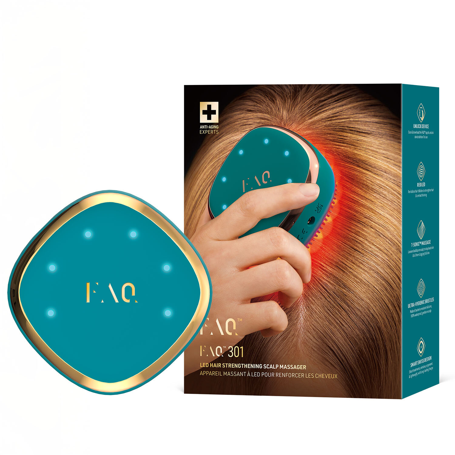 FOREO FAQ 301 Массажер для головы с LED светом для укрепления и роста волос