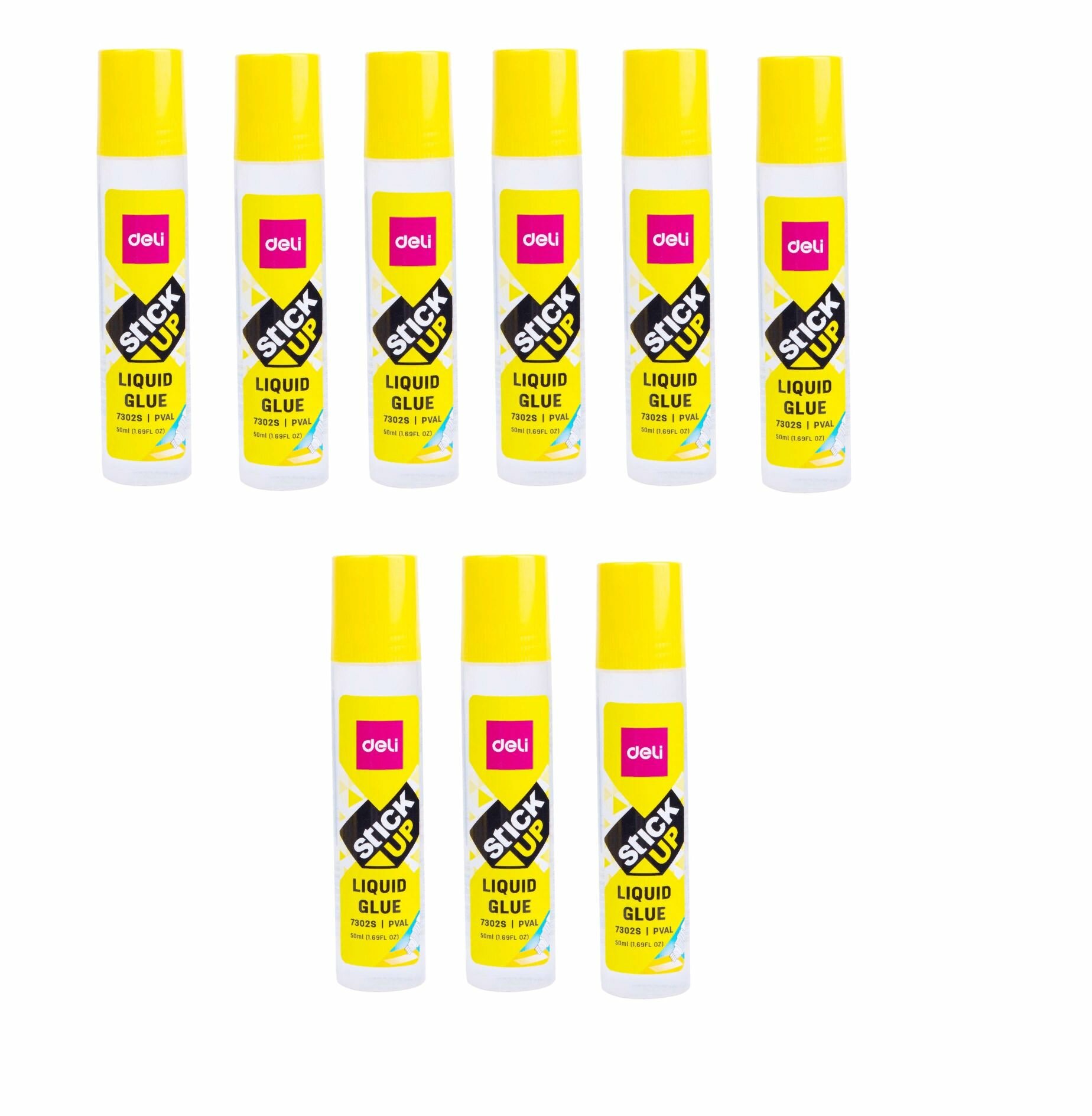 Deli Клей канцелярский жидкий, 50 мл, 9 шт