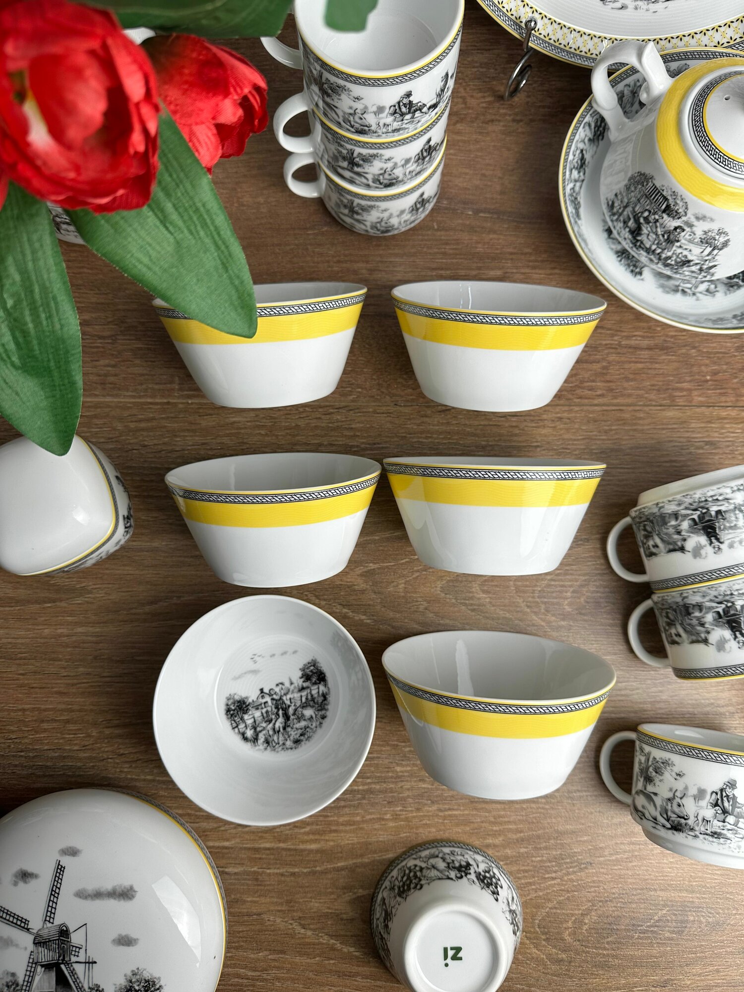 Набор из 6 фарфоровых гладких салатников 12 см Form-S Вилладж Village