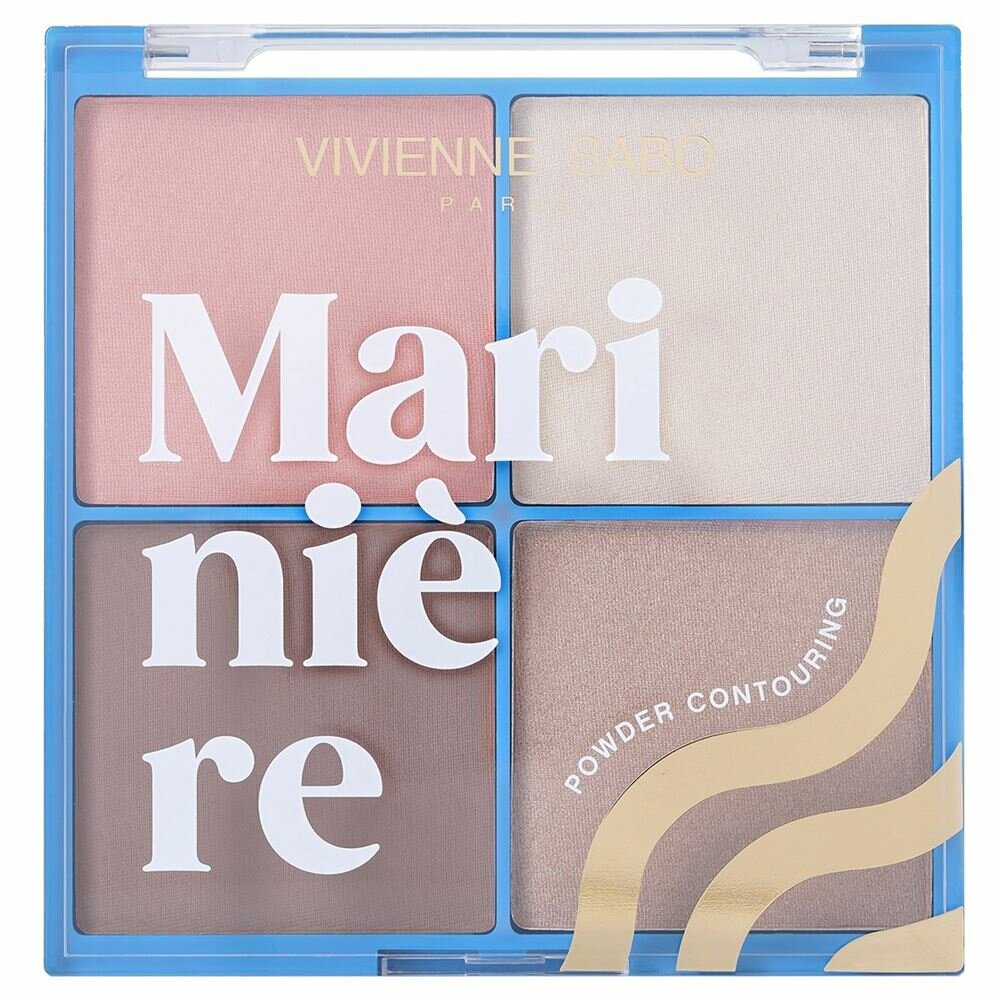 Пудровая палетка для скульптурирования лица Vivienne Sabo Powder face Contouring Palette Mariniere, 01