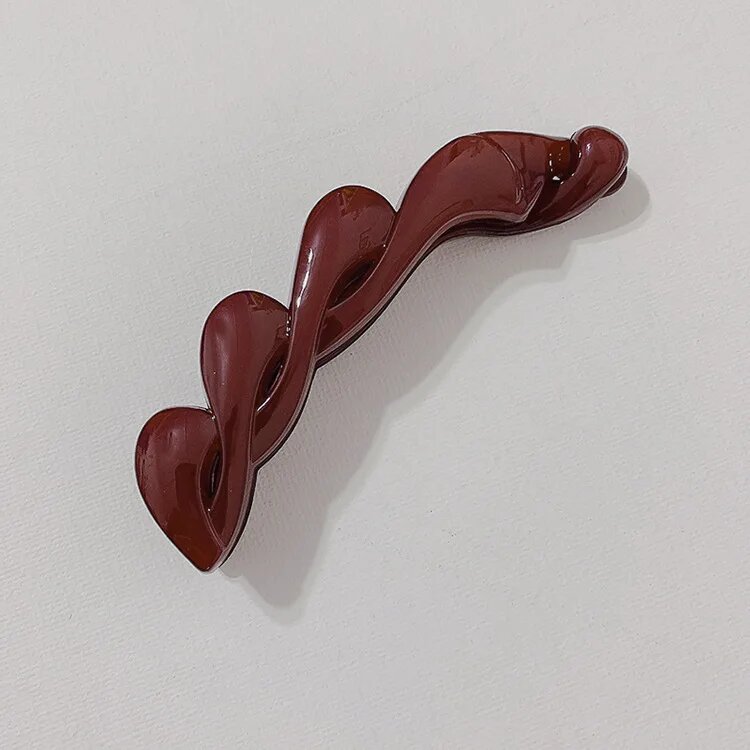 Бордовый зажим для волос Banana Clip, Цвет: D