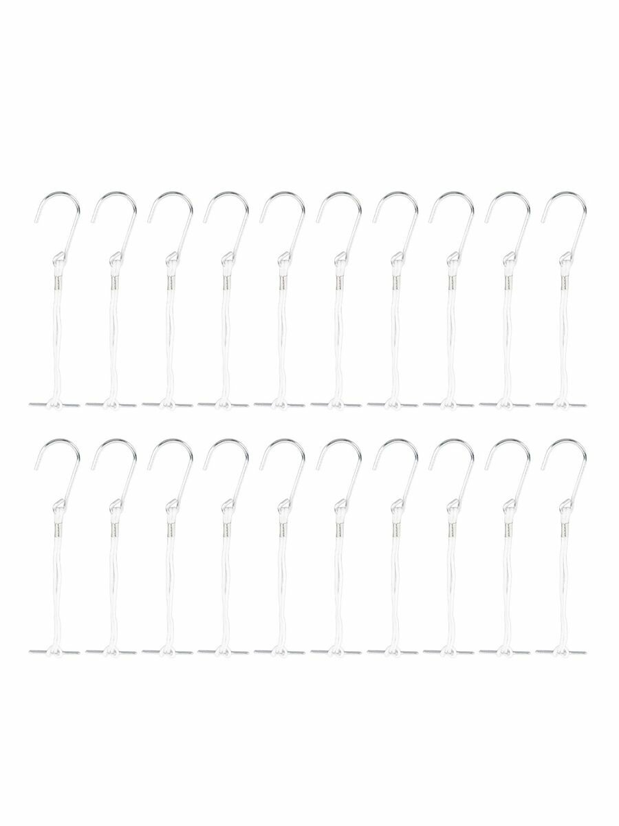 20 крючков с металлическим узором и эргономичной ручкой, длина 260 мм, вешалка для шитья с веревкой для удобного подвешивания и организации вещей