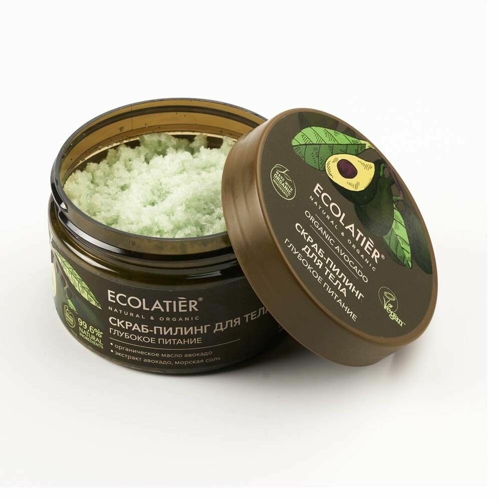 Скраб-пилинг для тела Ecolatier Organic, Avocado, глубокое питание, 300 г