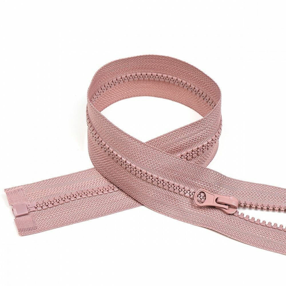 Молния MaxZipper тракторная, №5, 1 замок, усиленные звенья, 80 см, цвет S221, чайная роза, упаковка 10 штук