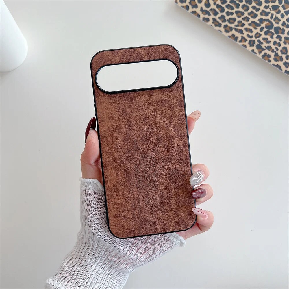 Чехол из леопардовой кожи для Magsafe для Google Pixel 9 8 7 6 Коричневый, brown, For Pixel 9 Pro XL