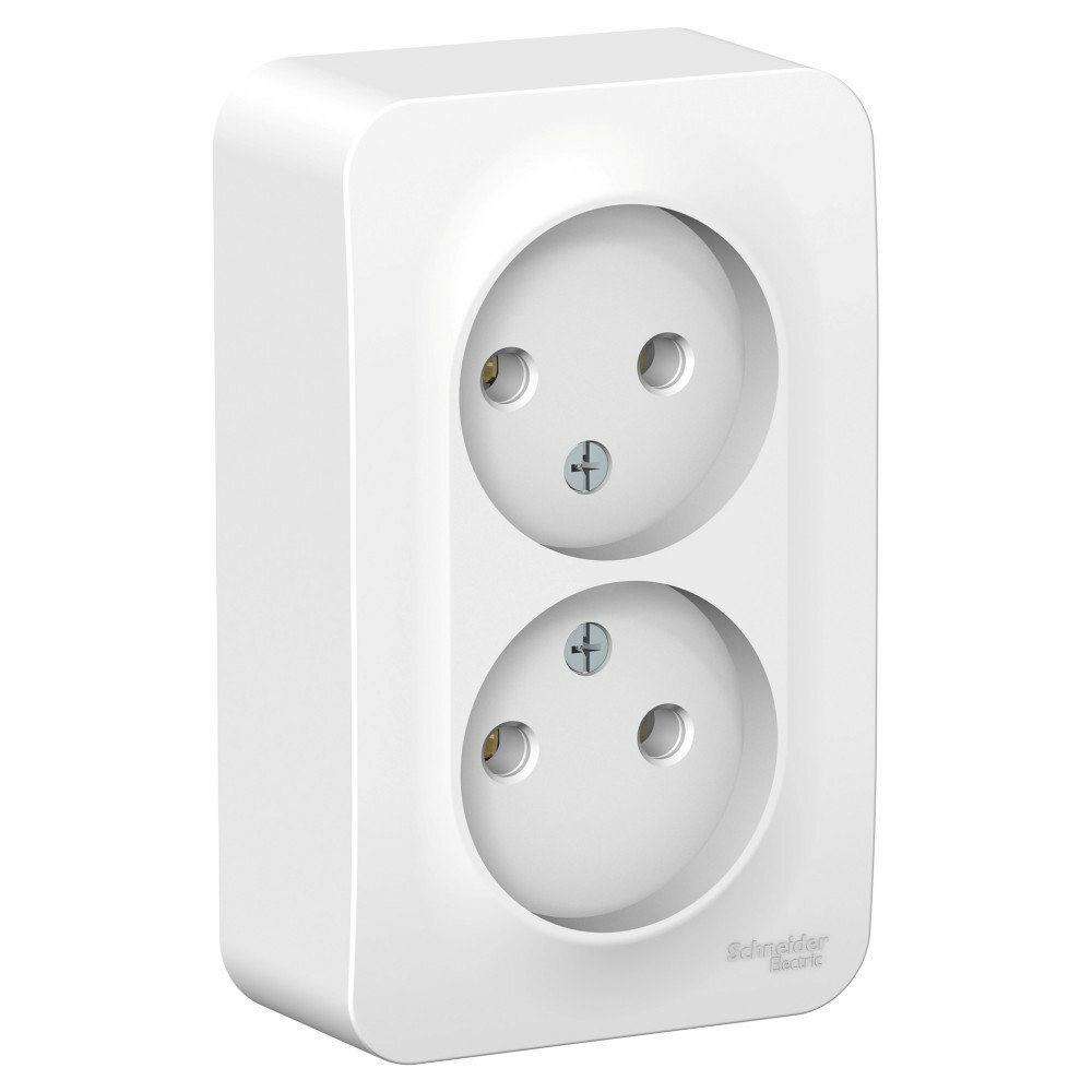 Blanca наруж Бел Розетка 2-ая б/з без шторок, 16А, , Systeme Electric, BLNRA000201