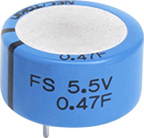 Конденсатор KEMET FS0H224ZF Суперконденсатор THT 0,22Ф 5,5ВDC -20-80П Корпус: d16,5х13мм 1шт