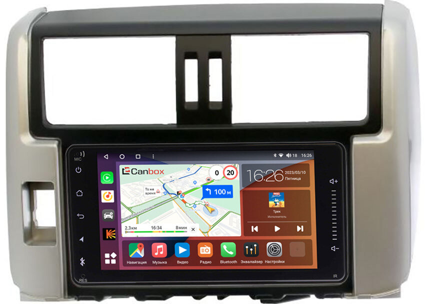 Штатная магнитола Toyota LC Prado 150 2009-2013 Canbox H-Line 7507-RP-TYLP15X-236 6/128 Android 10 (4G-SIM, DSP, IPS)