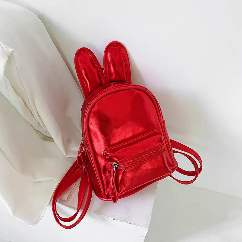 Детские рюкзаки, рюкзак с кроличьими ушками для девочек, модная Милая мультяшная сумка Красный, Red