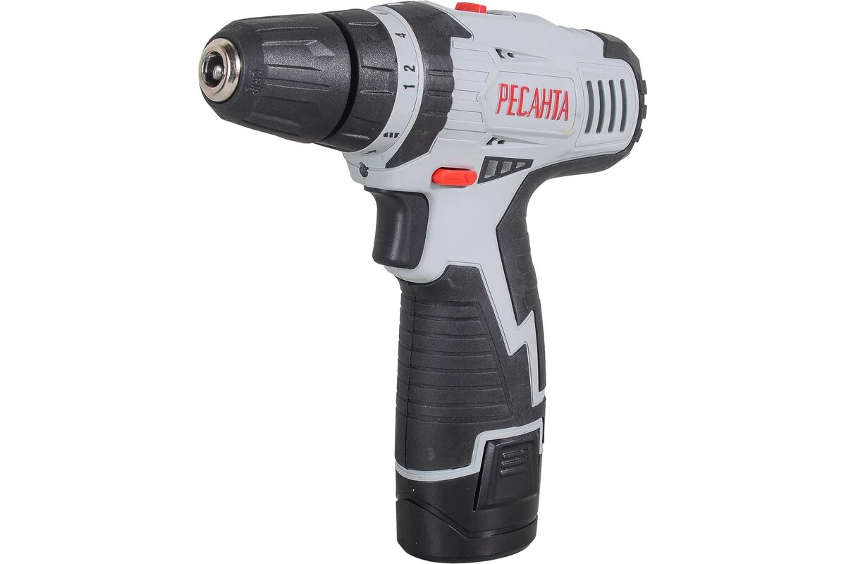 Дрель-шуруповёрт Ресанта ДА-12-2Л, 12В, быстрозажимной патрон, 2 скорости