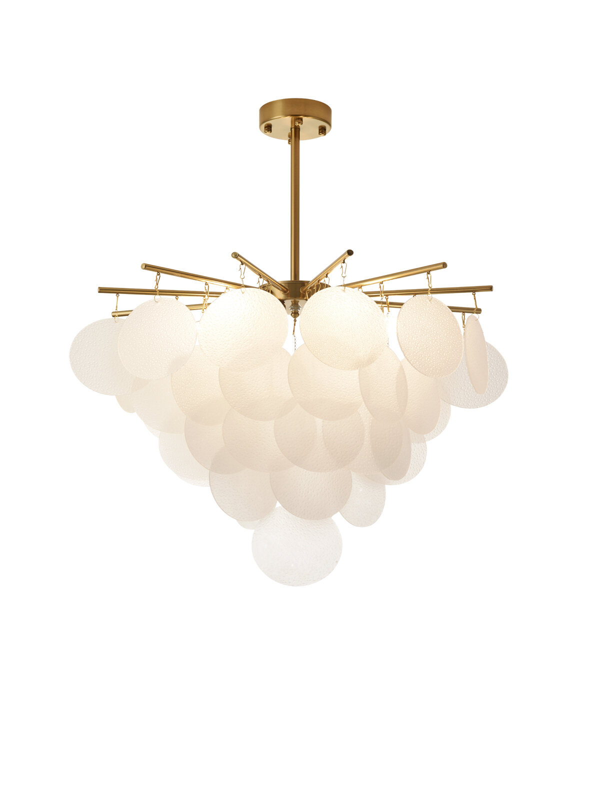 Современные светодиодные люстры с высоким потолком из стекла для освещения гостиной