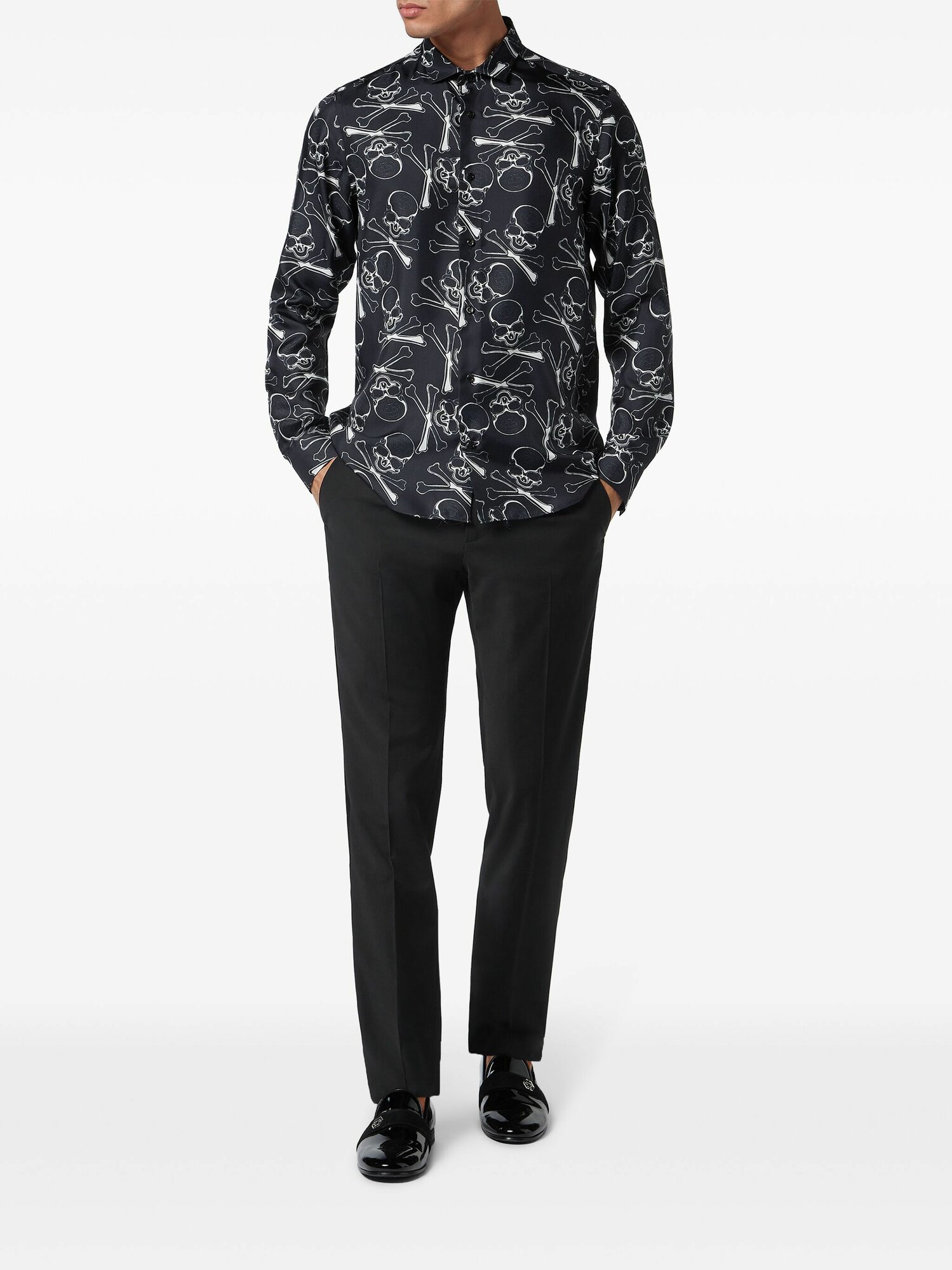 Рубашка PHILIPP PLEIN Skull&Bones, размер 4XL — фото 1