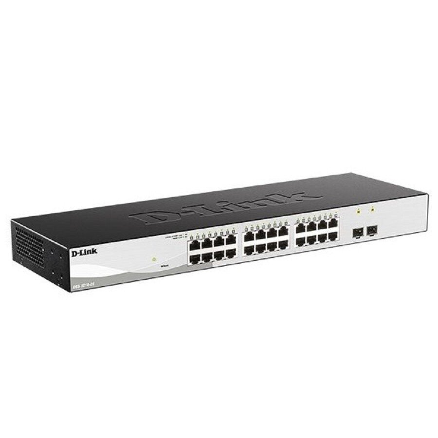 Коммутатор D-Link DGS-1210-26/F3A Настраиваемый L2 коммутатор с 24 портами 10/100/1000Base-T и 2 портами 1000Base-X SFP