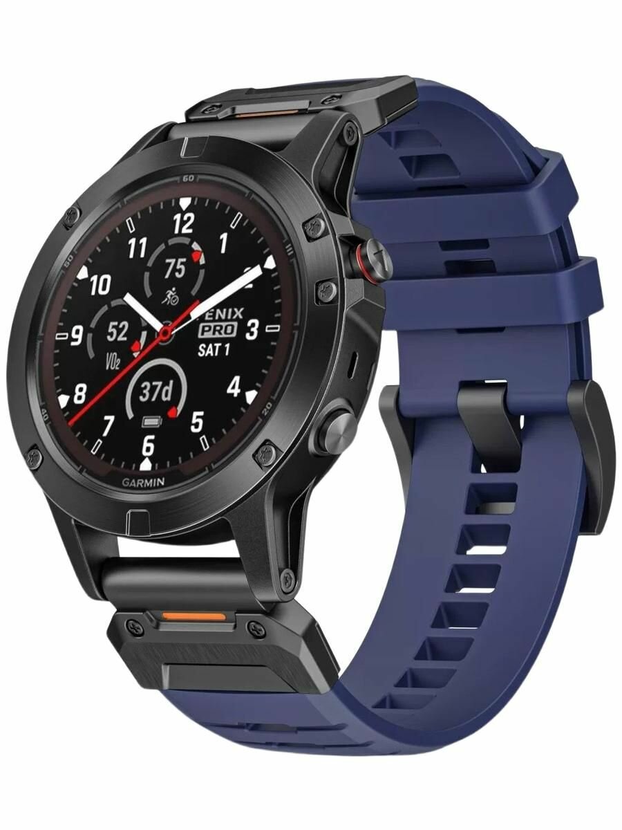 Силиконовый Ремешок для Garmin 26mm Navy Blue