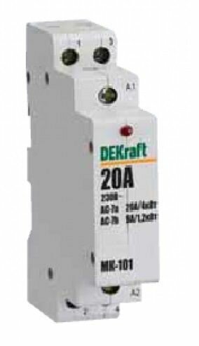 Мод. контактор 20А 2NO 230В AC DEKraft МК-103-020А-230В-20 18057DEK