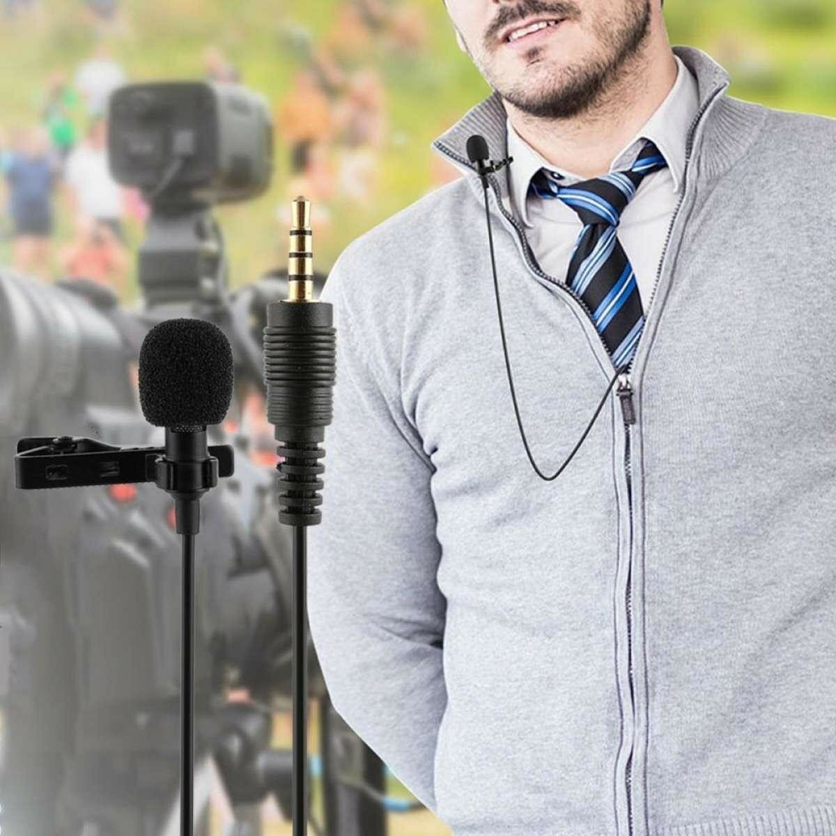 Мини портативный петличный конденсаторный микрофон с зажимом, проводной микрофон для iPhone, мобильного телефона, цифров