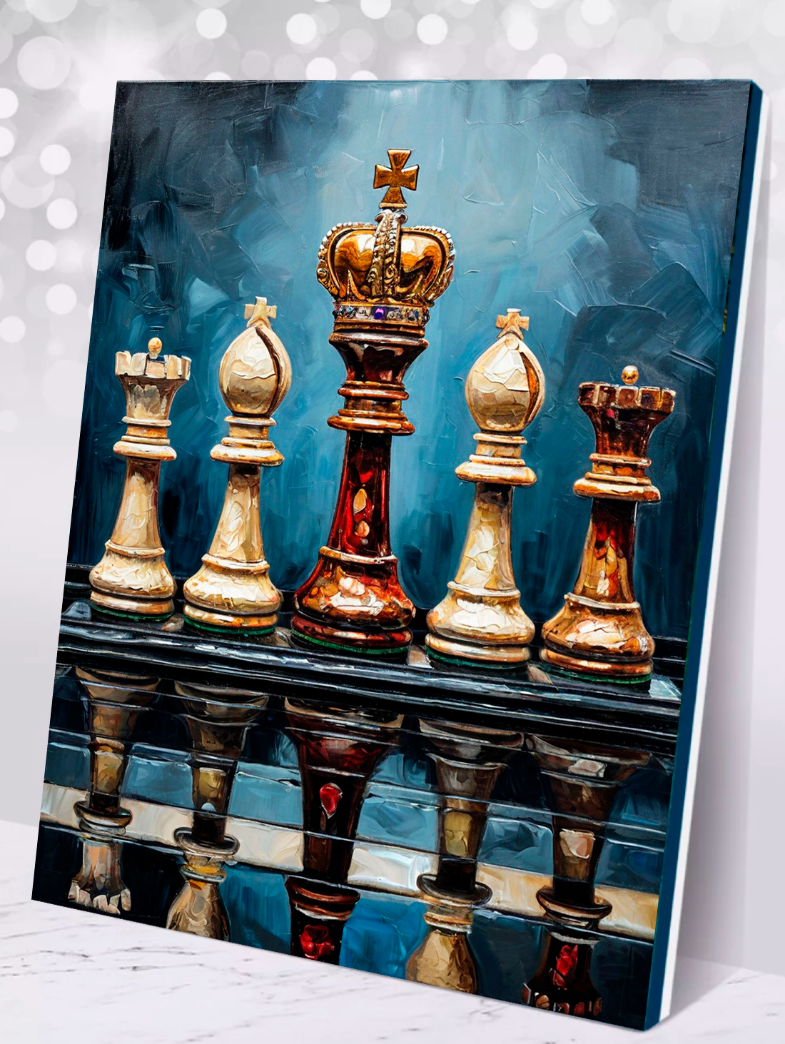 Картина по номерам "Шахматный король" 40х50 см, хлопковый холст на подрамнике, акрил, АртТойс
