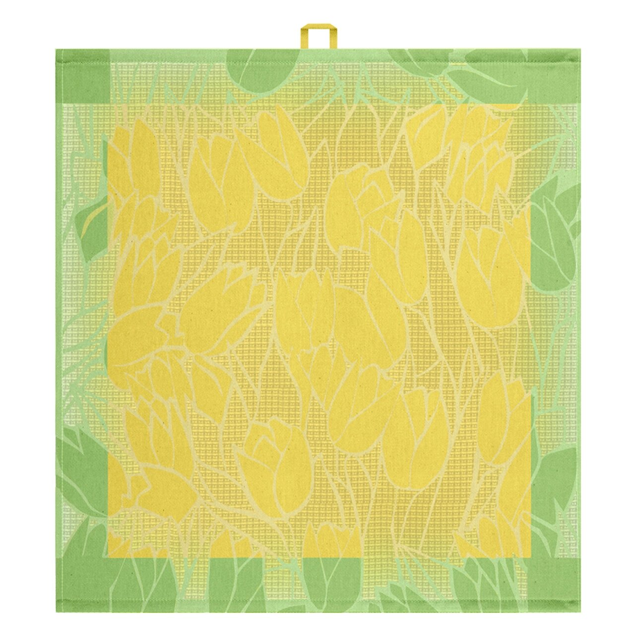 Желтые тюльпаны набор кухонных полотенец на хангере, 2 шт, 50x50 см, пестротканый