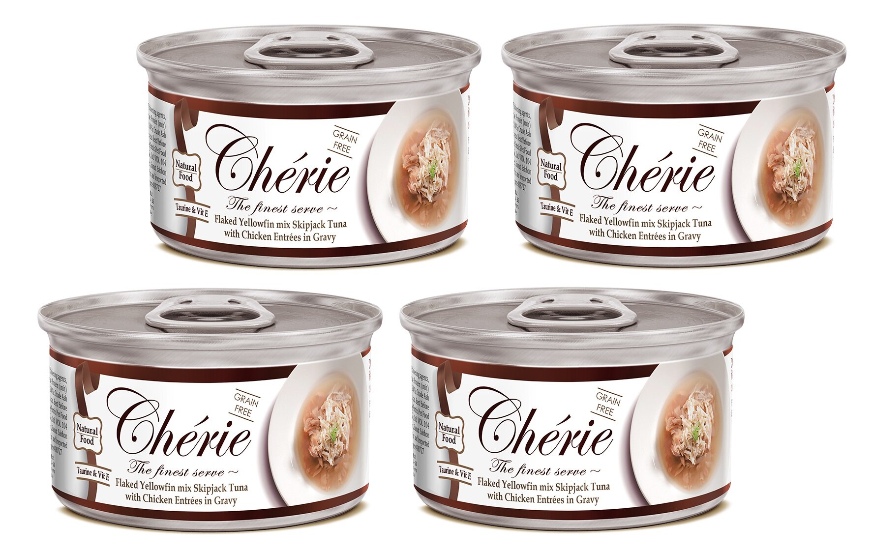 Pettric Cherie консервы тунец с курицей в подливе 80 г x 4 шт