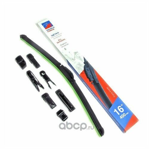 Щетка стеклоочистителя бескаркасная 400 мм (16) DOUBLE FORCE DFF16