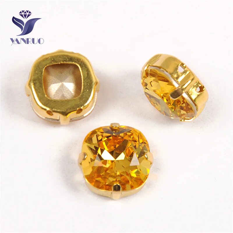 Стразы YANRUO Light Topaz 10mm 15шт