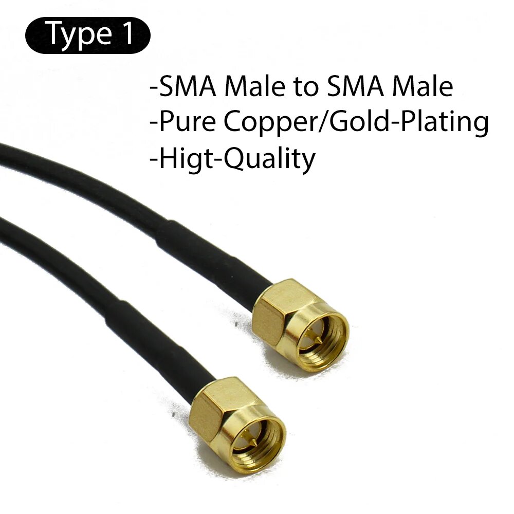 Кабель RG174 SMA-SMA Erilles 10-500 см 20cm, Type 1