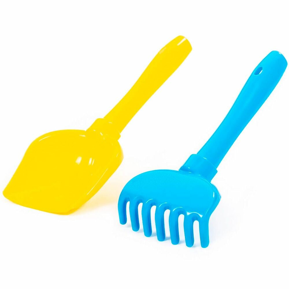 Детский песочный набор №72, игрушки для песочницы, в комплекте: грабельки и лопатка