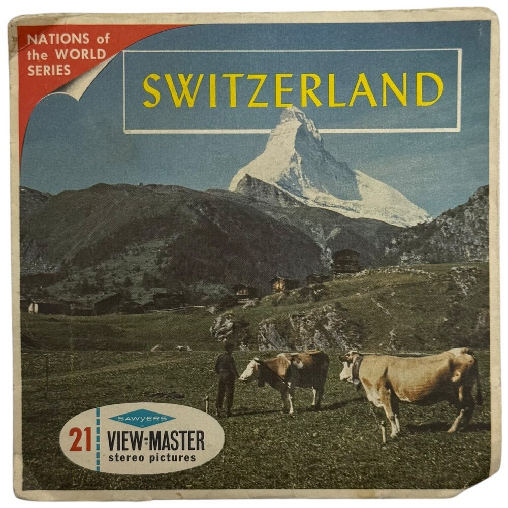 Стереодиски "Switzerland Швейцария" (3 диска - 21 кадр), 1970-1980 гг, View - Master, США