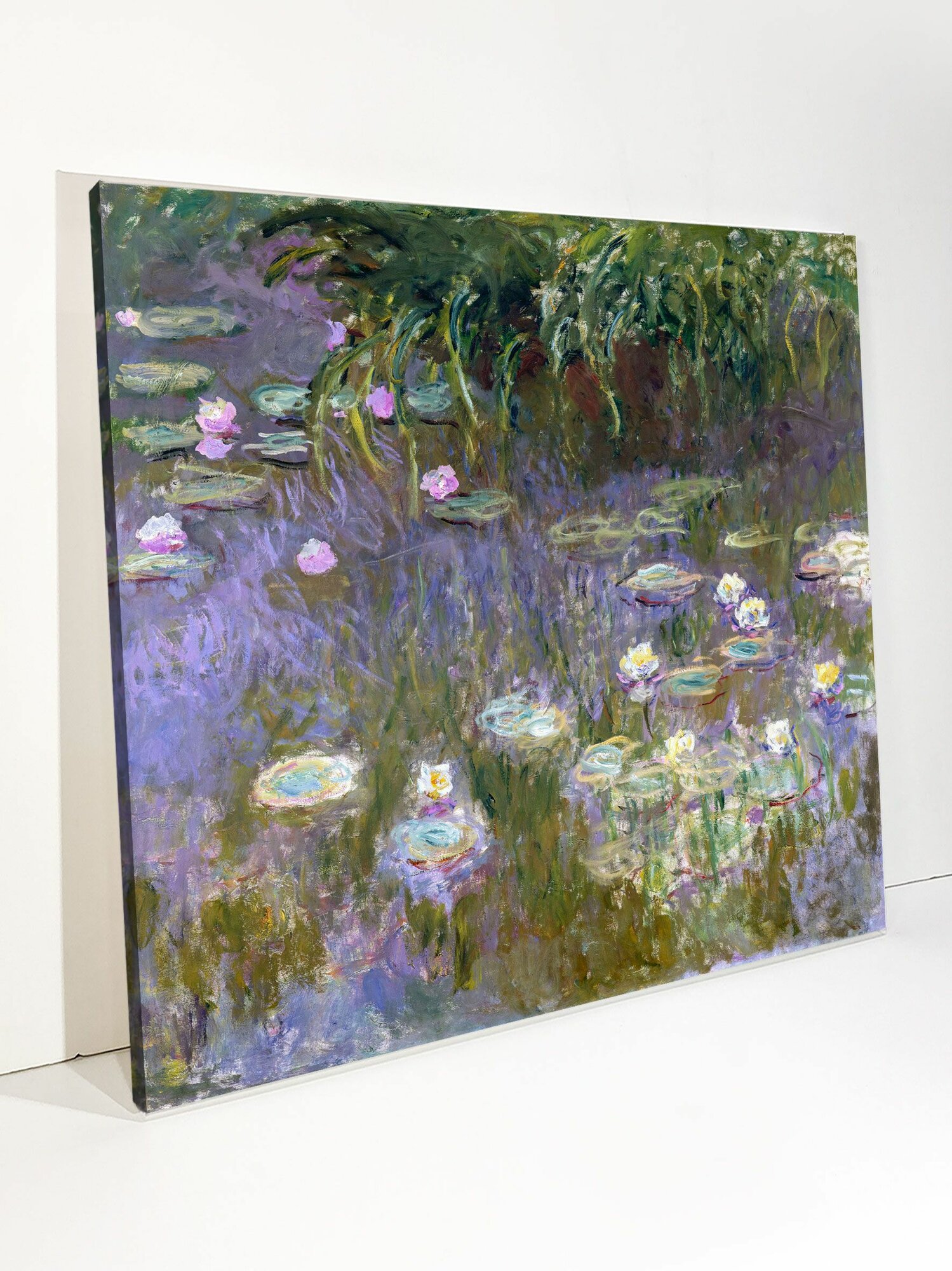 Картина Клод Моне Водяные лилии, кувшинки на холсте 50х50см