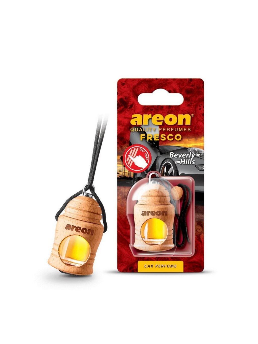 Ароматизатор подвесной для автомобиля Areon Fresco Beverly Hills/Беверли Хилс