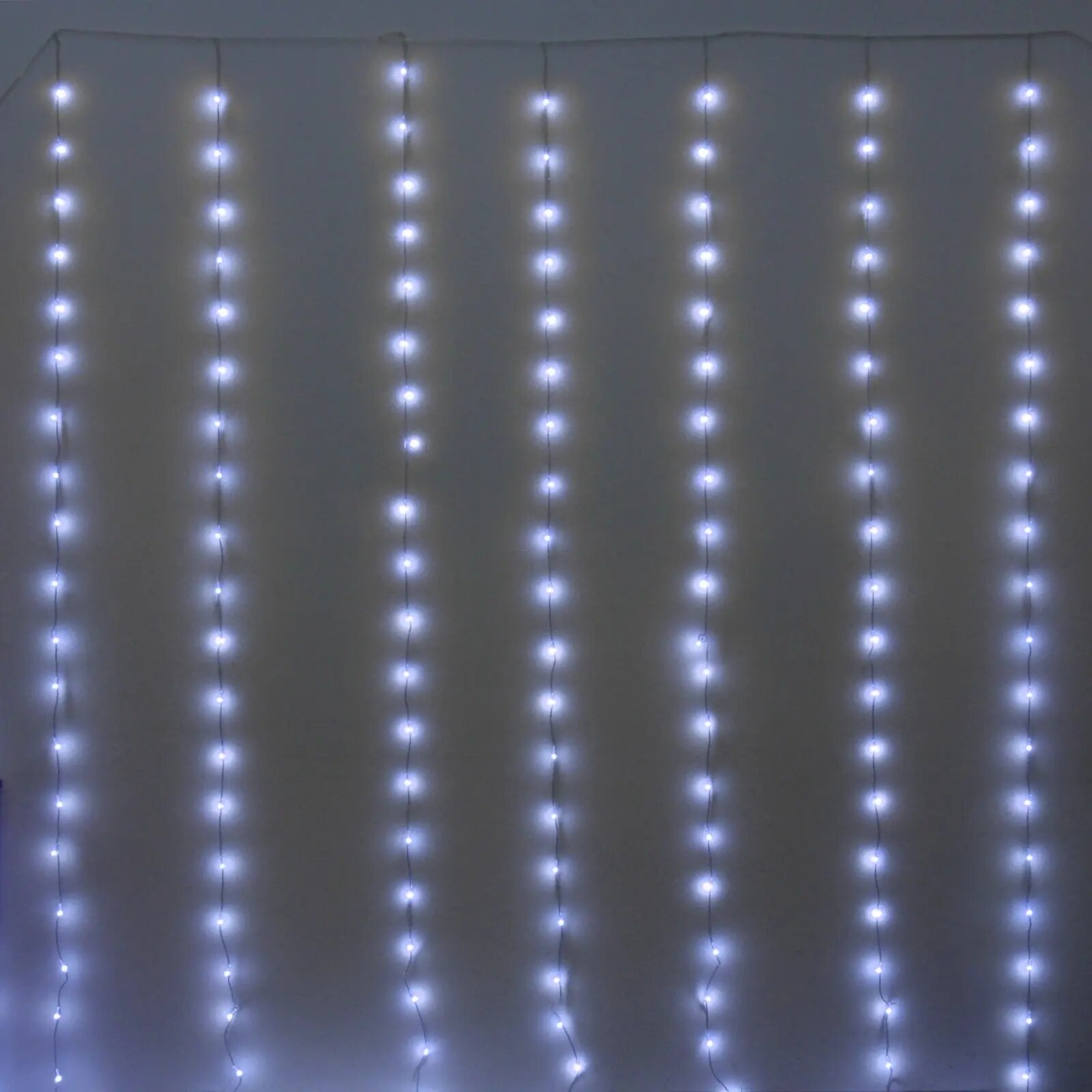Гирлянда для дома занавес «Bright light» Водопад 3м*3м 240 ламп LED, IP-20, 8 режимов. Белый (возможность соединения)