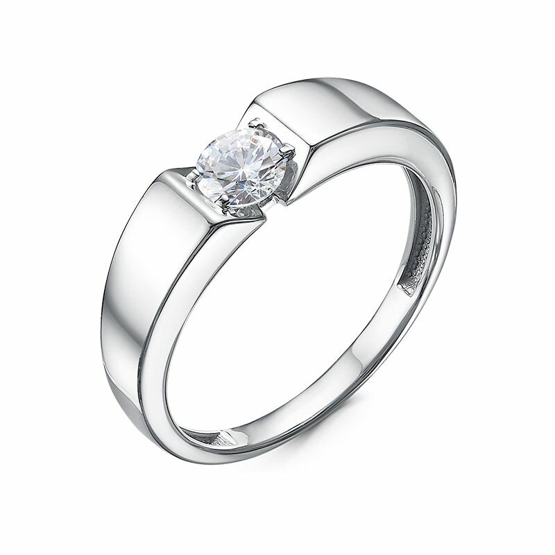 Кольцо, серебро, 925 проба, родирование, фианит