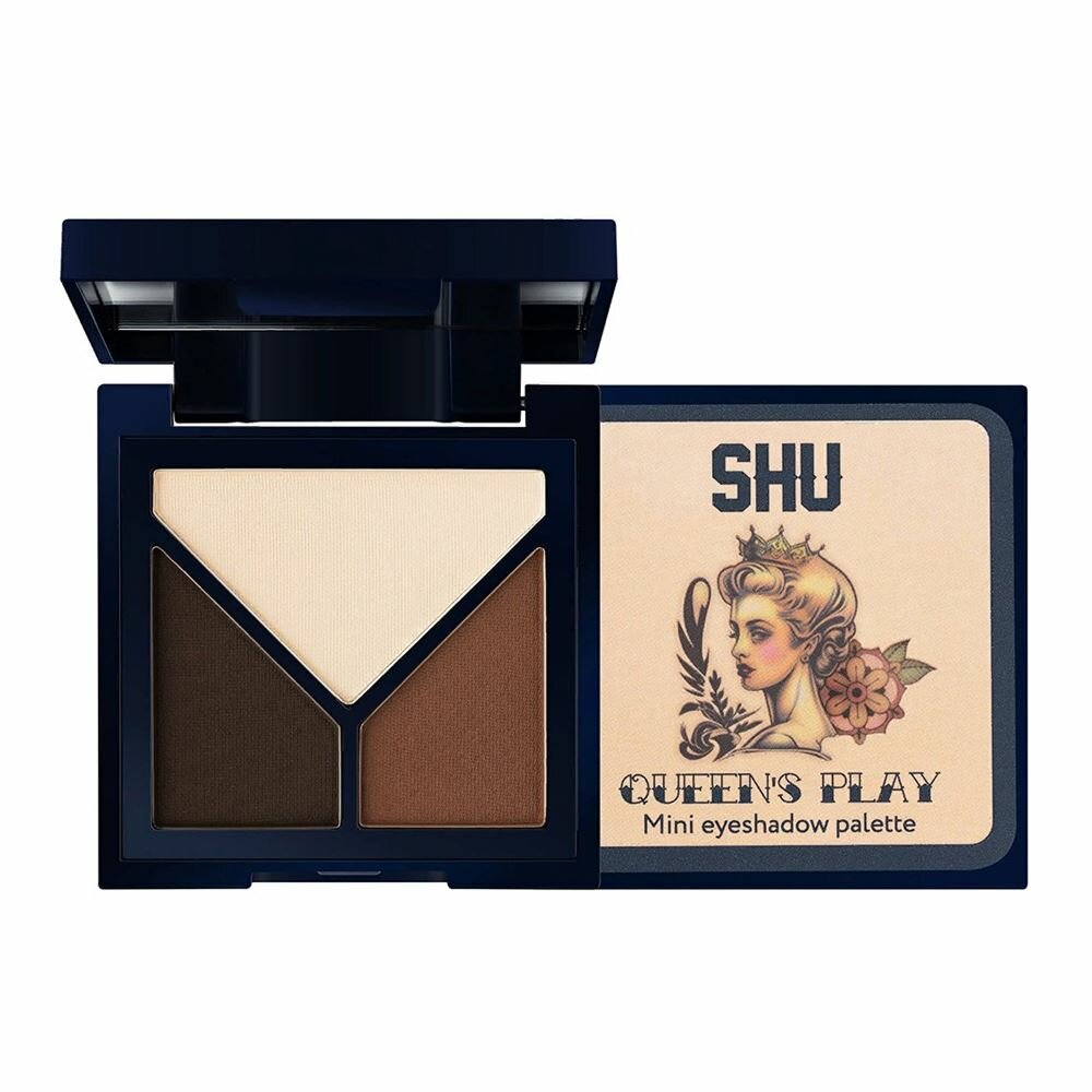 Палетка SHU Queen's Play Mini Eyeshadow Palette, Мини-палетка теней для век, №121