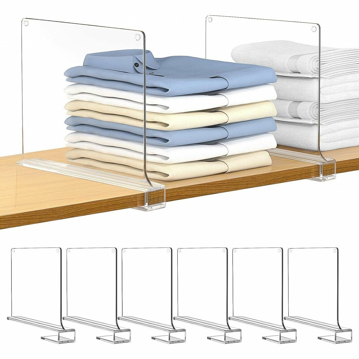 Перегородка для полки шкафа, 30*20,5*3 см, 2шт