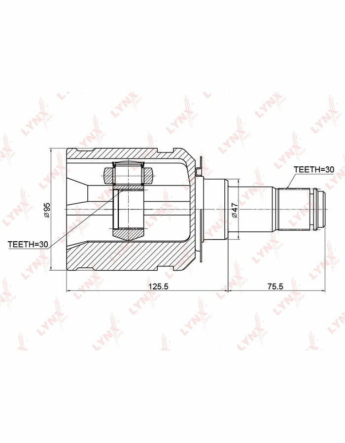 ШРУС внутренний подходит для Toyota Land Cruiser Prado(120) 2.7-4.0 02-09 / 4Runner 3.0D-4.7 02-09 / FJ Cruiser 4.0 06, LEXUS GX470 02-09 CI-3721