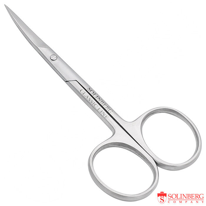 Ножницы маникюрные Solinberg 62000/2 "Classic Line" (ручная заточка), заусеничные, матовые, лезвия 25мм