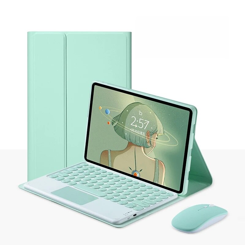 Клавиатура с чехлом для Xiaomi Mipad 5, Green Touch 01, Russian Keyboard