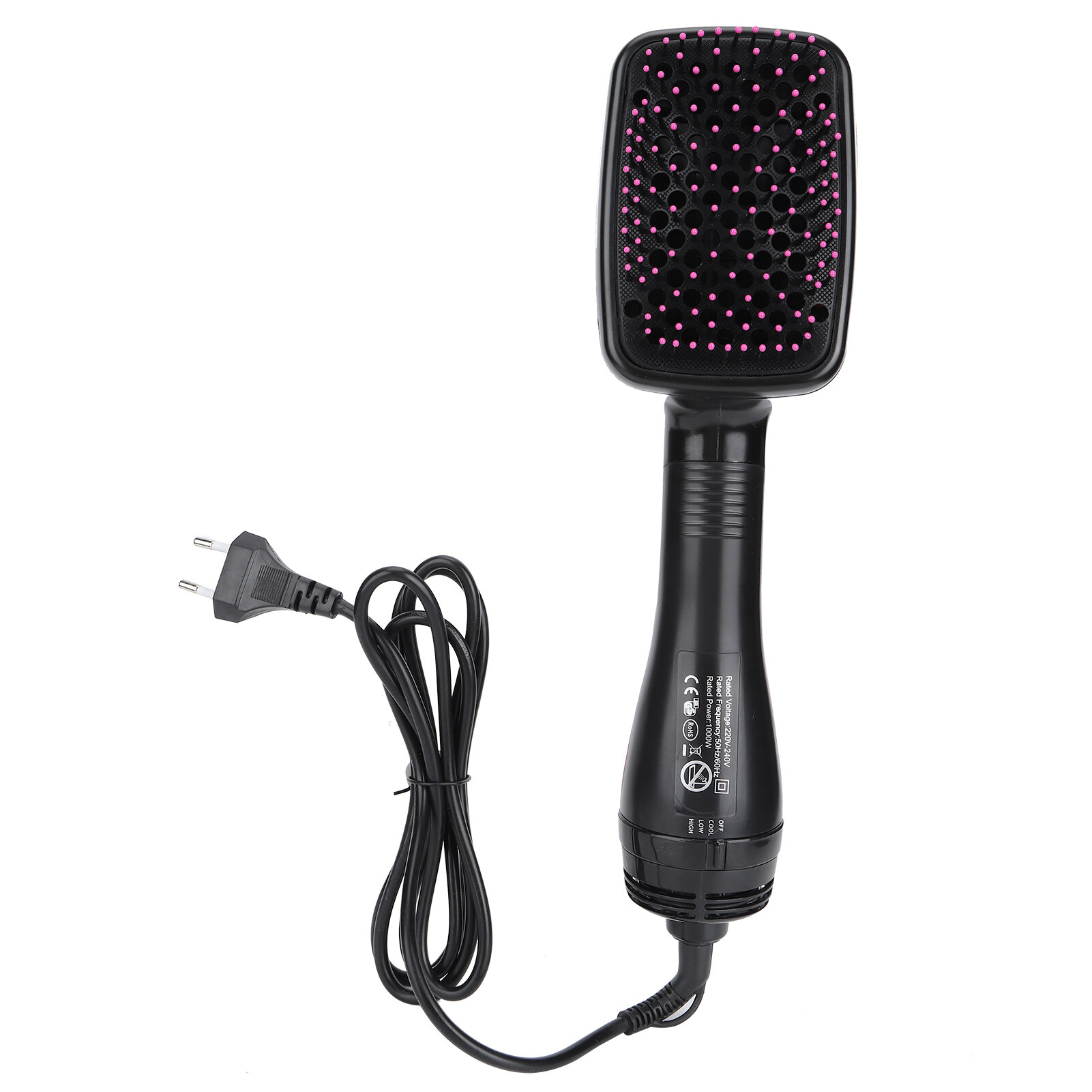 Фен-щетка 2 в 1 мощностью 1000 Вт с горячим воздухом, для влажной и сухой укладки волос