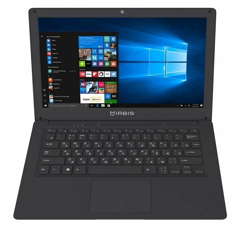 13,3" Ноутбук Irbis NB NB64 (NB64) черный - 1920x1080, IPS, Intel Atom x5-Z8350, ядра: 4 x 1,44 ГГц, 2 ГБ, eMMC 32 ГБ, Intel HD Graphics, Windows 10 Home