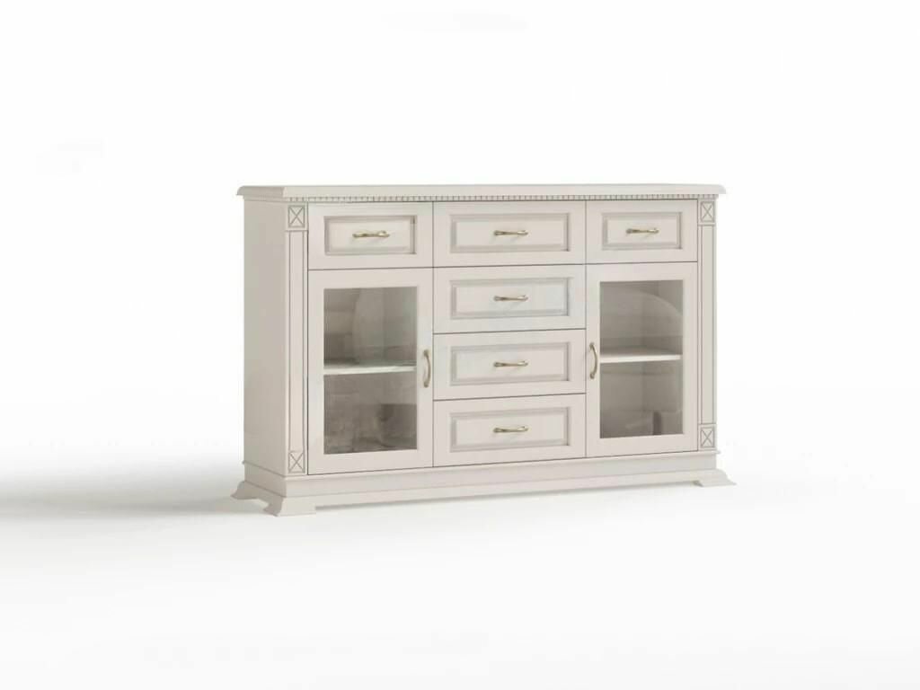 Комод Верди №212 из Массива сосны, 6 ящ, 150х45х100 см, классический орех 2