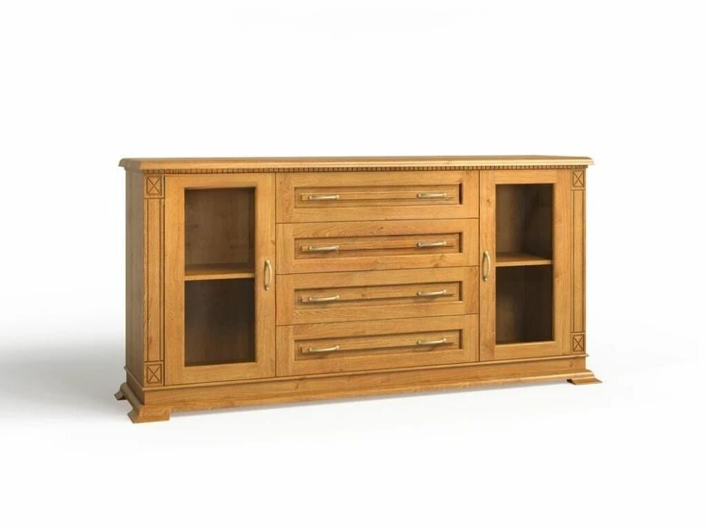 Комод Верди №144 из Массива сосны, 4 ящ, 170х45х100 см, классический орех 2