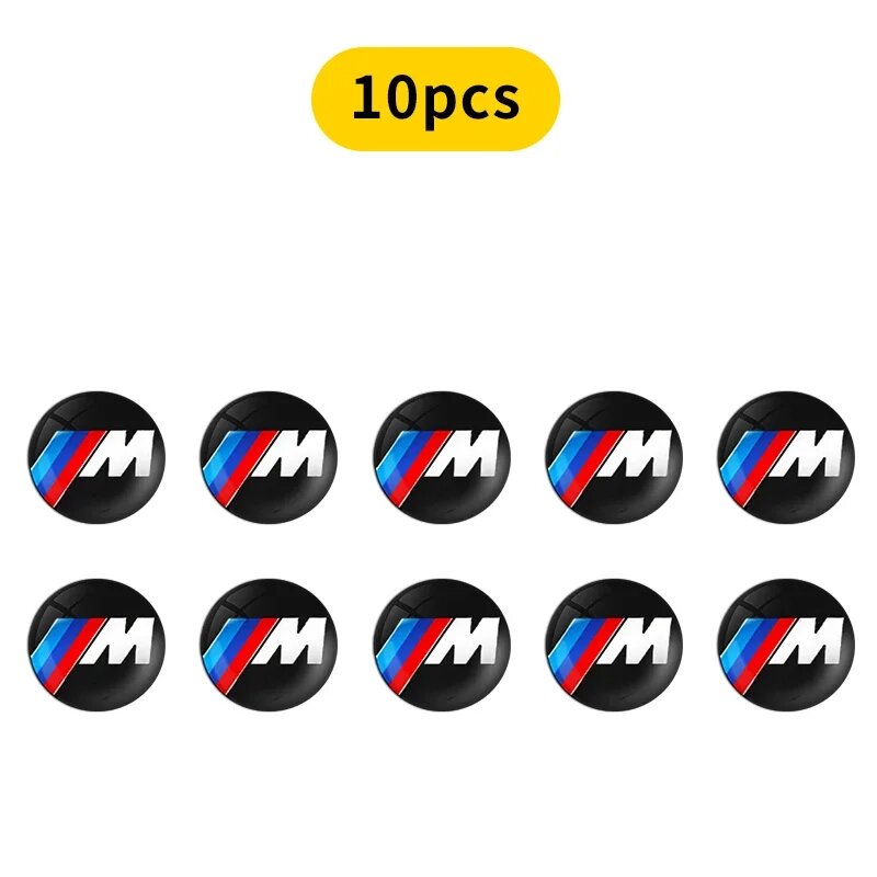 Металлическая наклейка-эмблема 11 мм 14 мм для ключей автомобиля BMW M E34 E36 E60 E90 E46 E39 E70 F10 F20 F30 X5 X6 X1 M3 M5 M6 E71 F01 10PCS, 14MM
