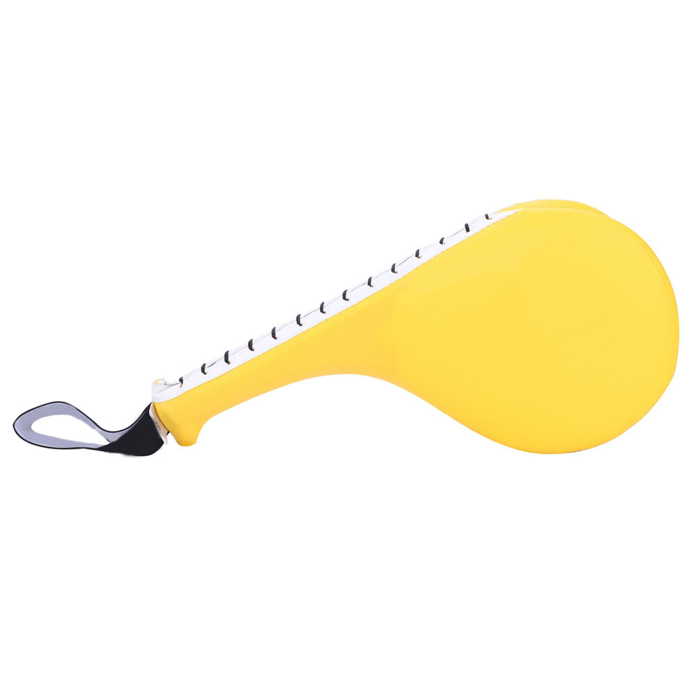 Метка для тренировки ударов и ударов в боксе, тайском боксе, карате, таеквандо (желтая), мягкая подушка из ПУ и губки, материал ПУ, губка, металл, размер 37.5 x 18 x 6 см, вес 292 г, 1 шт.