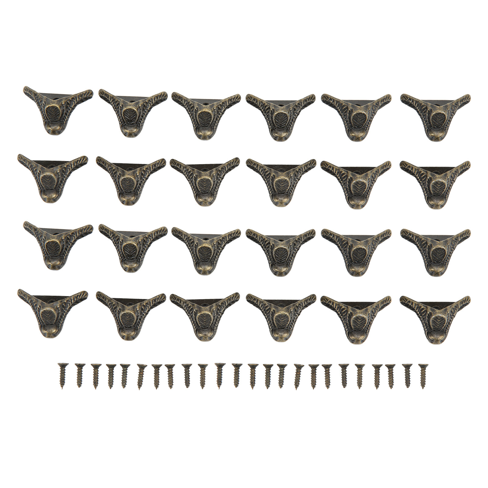 Ножки для ювелирных шкатулок: 24 шт, винтажный стиль, бронзовый сплав цинка, уголки для деревянных к